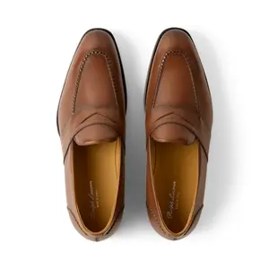 Ralph Lauren Meegan Calfskin Penny Loafer - Tan