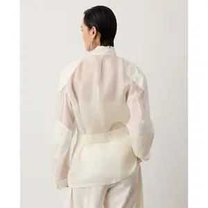 Ralph Lauren Zaria Silk Gazar Field Jacket