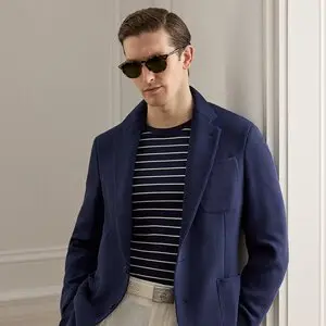 Ralph Lauren Hadley Panama-weave Jacket - Navy