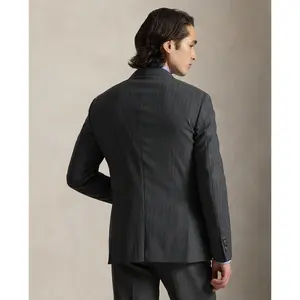 Ralph Lauren Polo Tailored Fit Rope-stripe Wool Suit - Medium Grey/cream