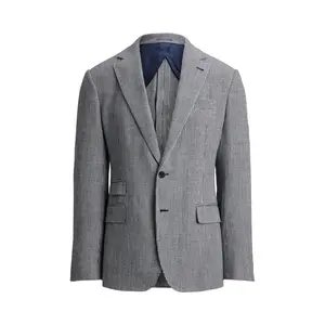 Ralph Lauren Kent Hand-tailored Tick-weave Sport Coat - Navy/white