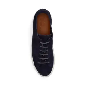 Ralph Lauren Jermain Deconstructed Calf-suede Sneaker - Hunter Navy