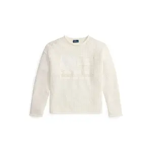 Ralph Lauren Tonal Flag Pointelle Sweater