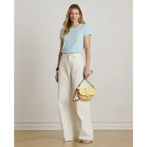 Ralph Lauren Embroidered-crest Cotton Jersey Tee - Light Blue Note