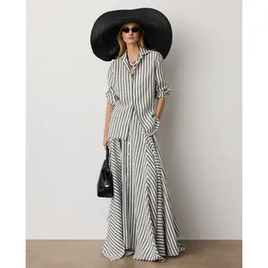 Ralph Lauren Capri Relaxed Fit Striped Linen Shirt