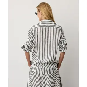 Ralph Lauren Capri Relaxed Fit Striped Linen Shirt