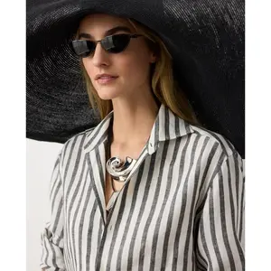 Ralph Lauren Capri Relaxed Fit Striped Linen Shirt