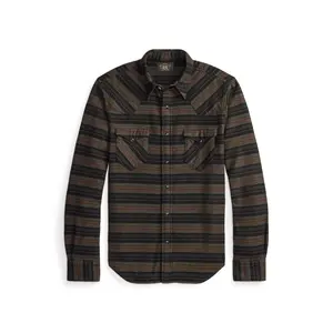 Ralph Lauren Slim Fit Plaid Twill Western Shirt