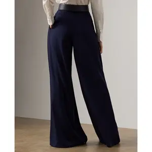 Ralph Lauren Greer Wool Gabardine Pleated Pant