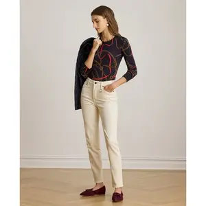 Ralph Lauren Belting-print Cotton-blend Sweater