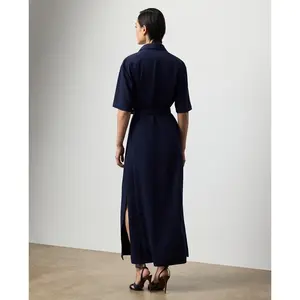 Ralph Lauren Carol Wool Gabardine Day Dress