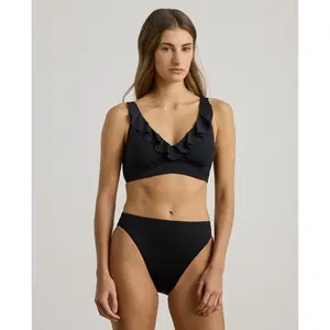Ralph Lauren Curved Mid-rise Bikini Bottom - Black