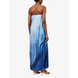 4TH & RECKLESS Finley Pleated Graphic Maxi Dress