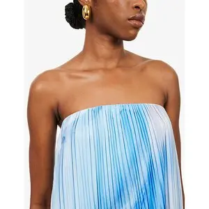 4TH & RECKLESS Finley Pleated Graphic Maxi Dress