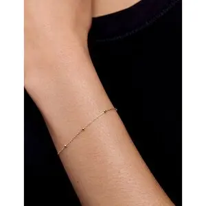 Monica Vinader Beaded Chain Bracelet - Gold