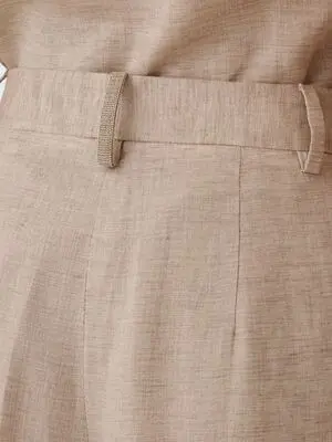 Fabiana Filippi Wide Leg Linen Trousers - Grey