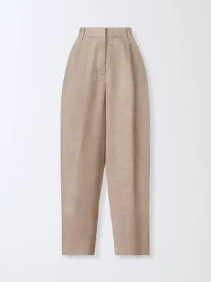 Fabiana Filippi Wide Leg Linen Trousers - Grey