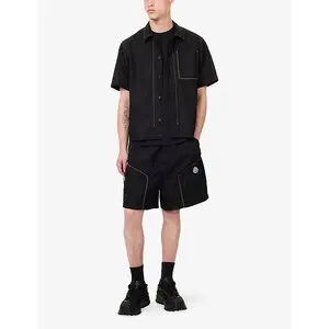Moncler Cotton Shorts With Contrast Stitching