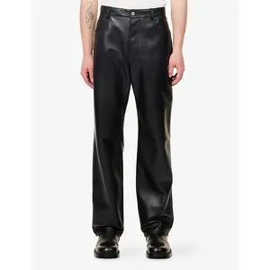 Bottega Veneta Straight Leg Leather Trousers