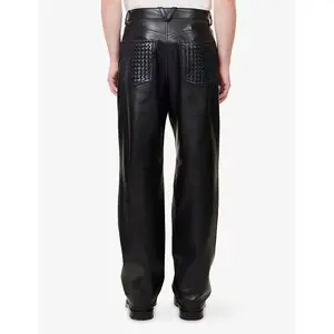 Bottega Veneta Straight Leg Leather Trousers