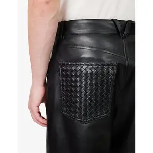 Bottega Veneta Straight Leg Leather Trousers