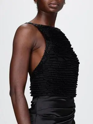 Elisabetta Franchi Long Satin And Tulle Gown