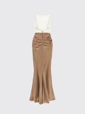 Elisabetta Franchi Long Satin And Tulle Gown