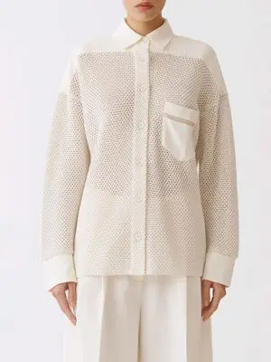 Fabiana Filippi Perforated Cotton Blend Shirt