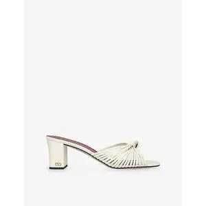Valentino Garavani Annet 60 Leather Heeled Mules - White