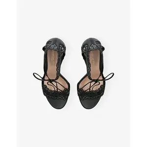 GIANVITO ROSSI Evie 105 Leather Heeled Sandals - Black