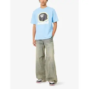 A BATHING APE Spray Ape Graphic-print Cotton T-shirt
