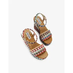 Steve Madden Saucie Heeled Raffia Wedges