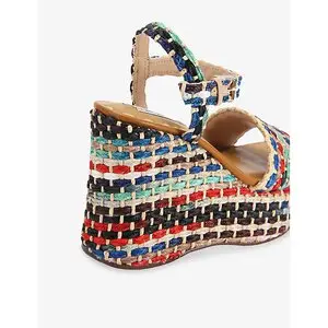 Steve Madden Saucie Heeled Raffia Wedges