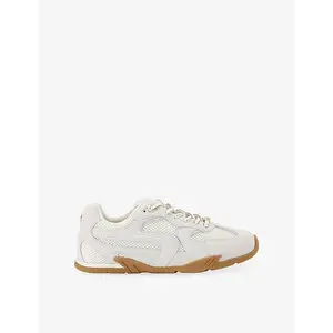 Kurt Geiger Lather Suede And Mesh Trainers - White