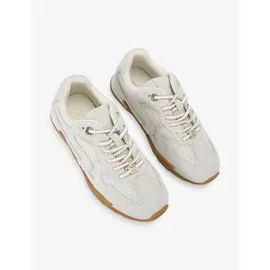 Kurt Geiger Lather Suede And Mesh Trainers - White
