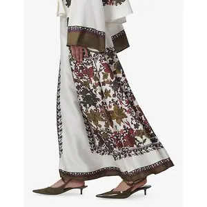 LEEM Floral-print High-waist Maxi Skirt