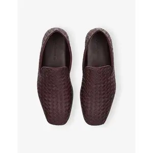 Bottega Veneta Intrecciato Leather Loafers - Wine