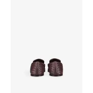 Bottega Veneta Intrecciato Leather Loafers - Wine