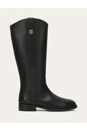 THE FRYE COMPANY Melissa Button Tall Inside Zip Wide Calf Boots - Black
