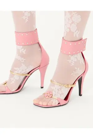 Valentino Garavani Cuffie Kidskin Sandals - Pink