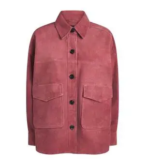 ARMA Lamb Suede Kaylee Shacket - Pink