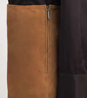 ARMA Lamb Suede Mini Skirt - Beige