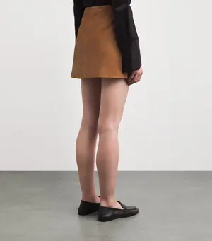 ARMA Lamb Suede Mini Skirt - Beige
