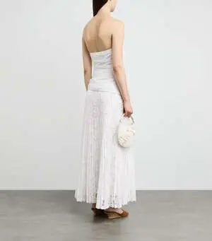 Simkhai Lace-trim Annalise Midi Dress - Ivory