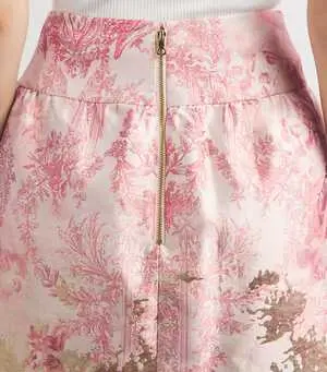 Alice + Olivia Satin Ella Mini Skirt - Pink