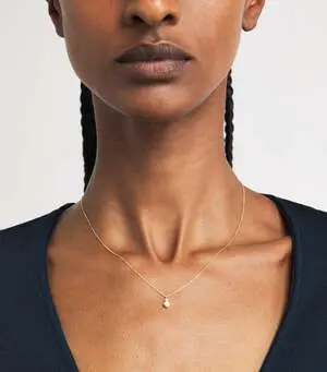 Sophie Bille Brahe Yellow And Diamond Lou Simple Necklace