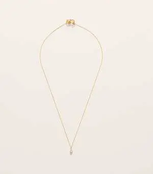 Sophie Bille Brahe Yellow And Diamond Lou Simple Necklace