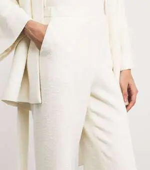 NOMADISSEM Wool-silk-linen Blend Trousers