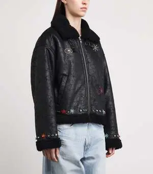 MOTHER Beaded Strappy Brrly Jacket