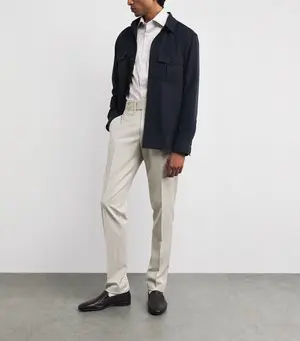 Canali Cotton Stripe Shirt - Brown